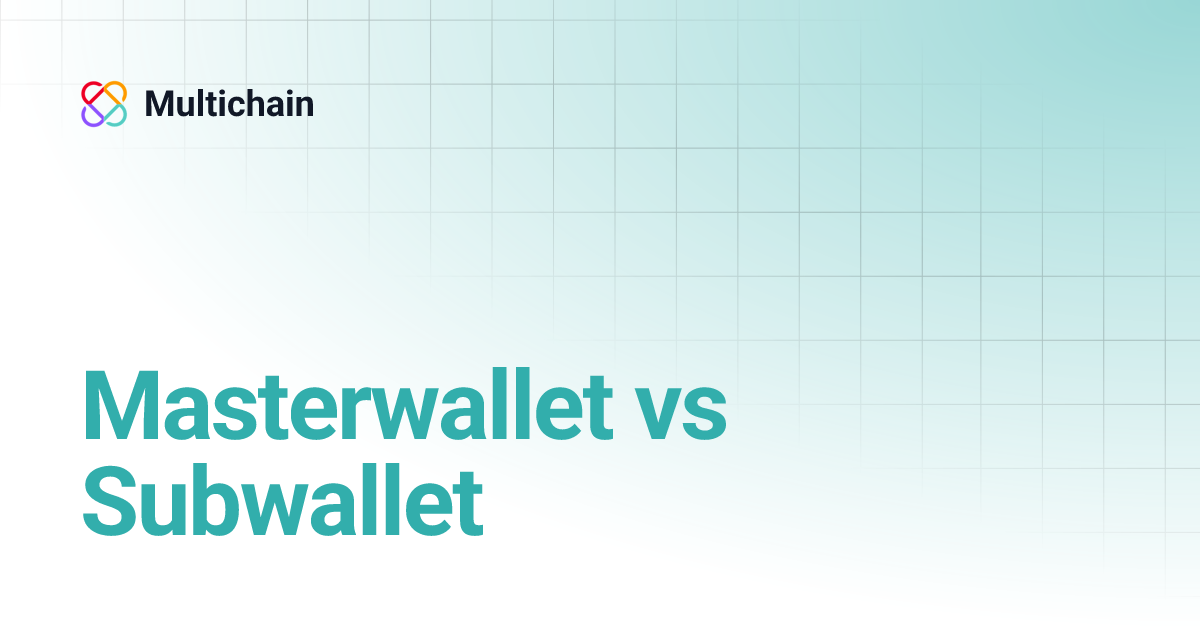 Masterwallet vs Subwallet | Multichain